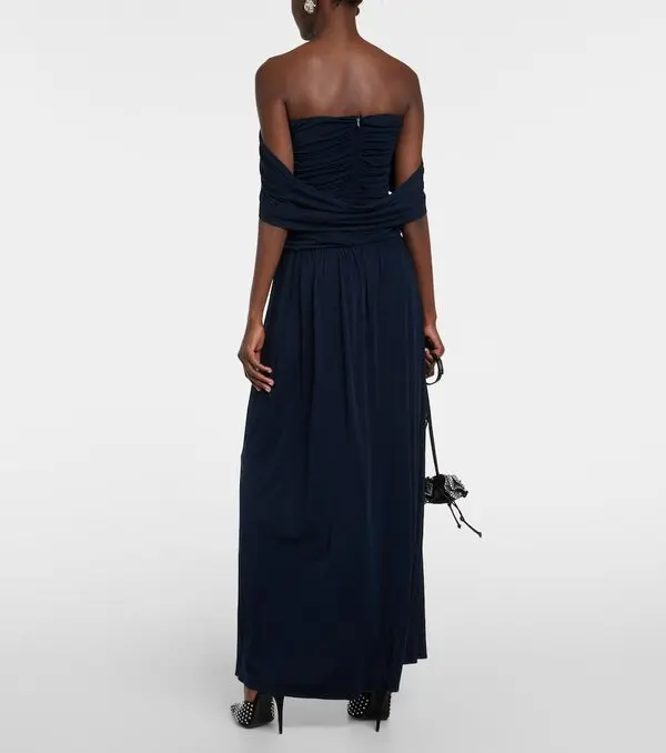 Magda Butrym Off-shoulder Midi Dress - Blue