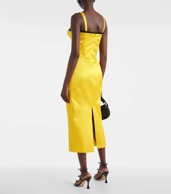 MISS SOHEE Iris Embellished Velvet Midi Dress