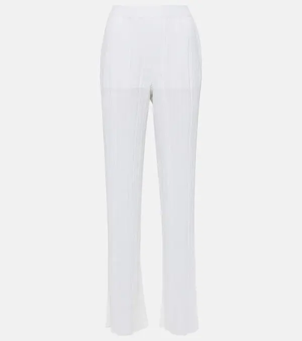 Stella McCartney Pleated Knit Pants - White