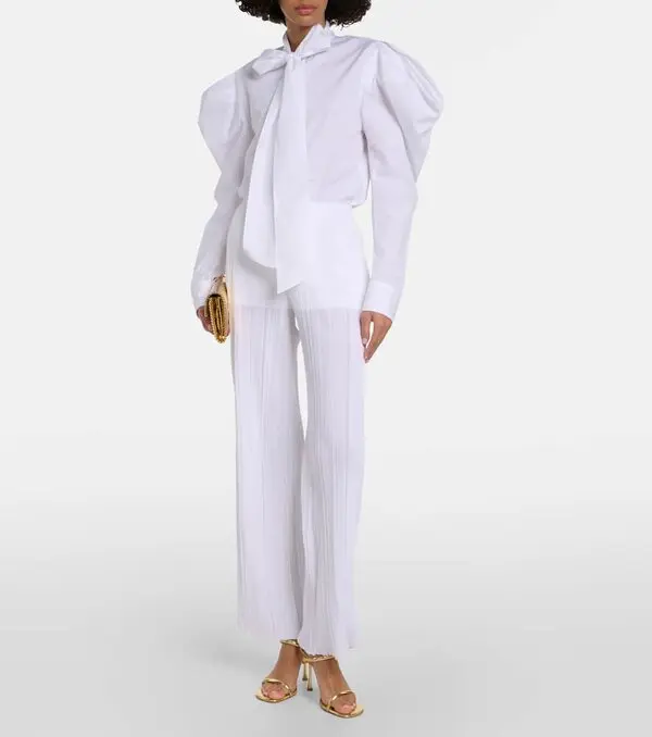 Stella McCartney Pleated Knit Pants - White