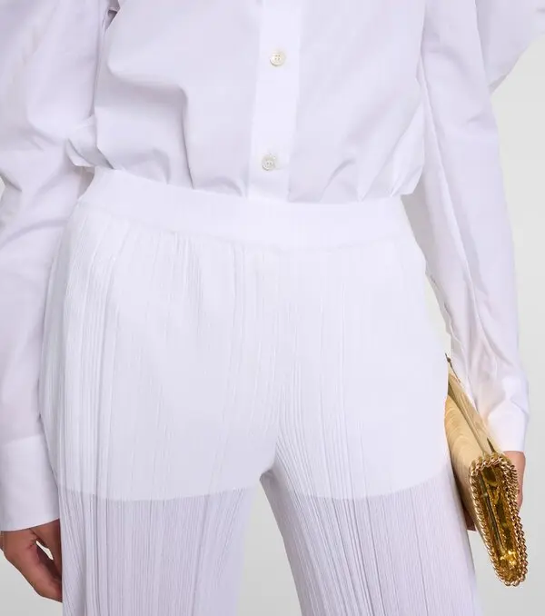 Stella McCartney Pleated Knit Straight Leg Pants