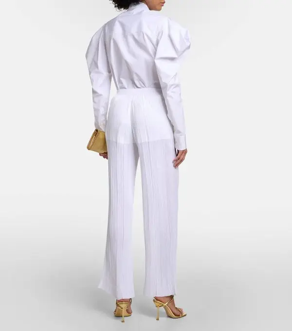 Stella McCartney Pleated Knit Pants - White