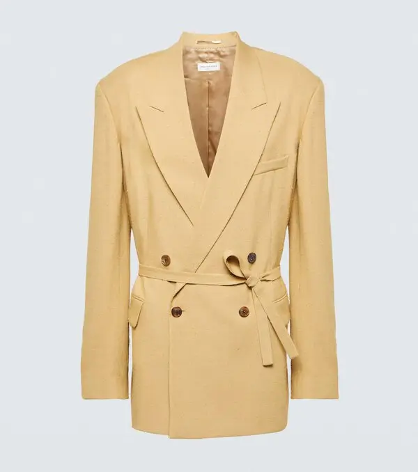 Dries Van Noten Bishop Bis Belted Blazer