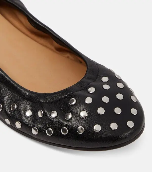 Isabel Marant Étoile Belna Embellished Ballet Flats - Black