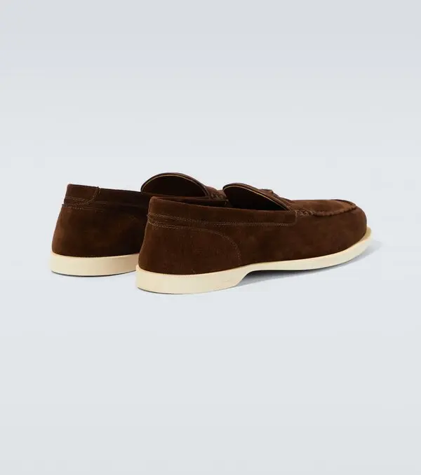 John Lobb Pace Suede Loafers - Brown