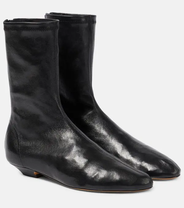 Khaite Apollo Leather Ankle Boots