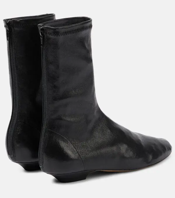 Khaite Apollo Leather Ankle Boots