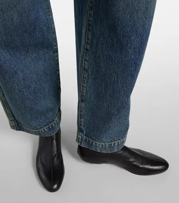 Khaite Apollo Leather Ankle Boots
