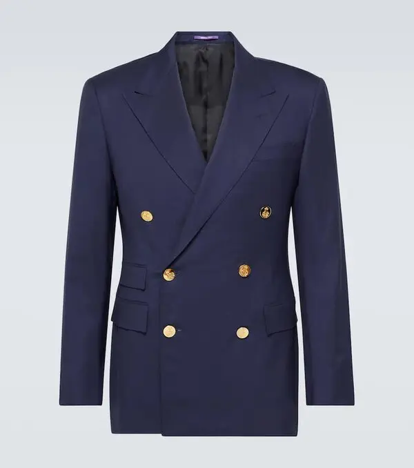 Ralph Lauren Purple Label Gregory Double-breasted Wool Blazer