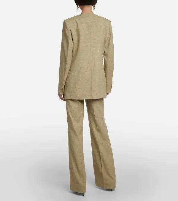 Victoria Beckham Single-breasted Wool-blend Blazer