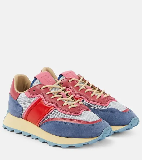 TOD'S Suede And Leather Sneakers - Multicoloured