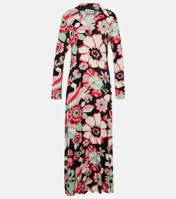 Rixo Tillie Floral Midi Dress - Multicoloured