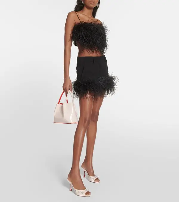 CHRISTIAN LOUBOUTIN Cabarock Mini Leather Tote Bag - Brown