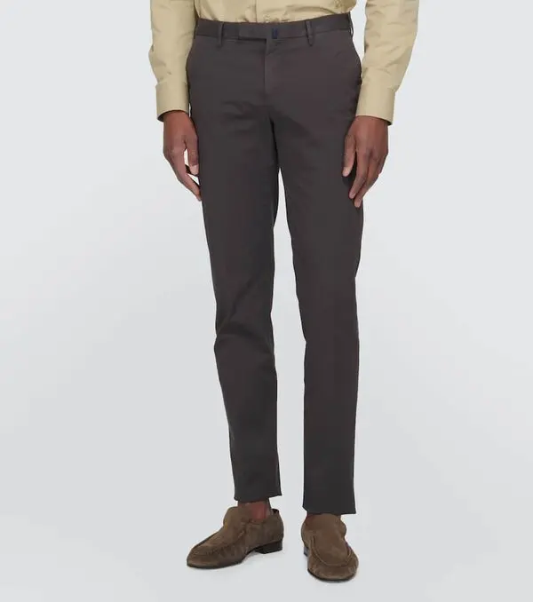 SLOWEAR Incotex Cotton-blend Slim Pants - Grey