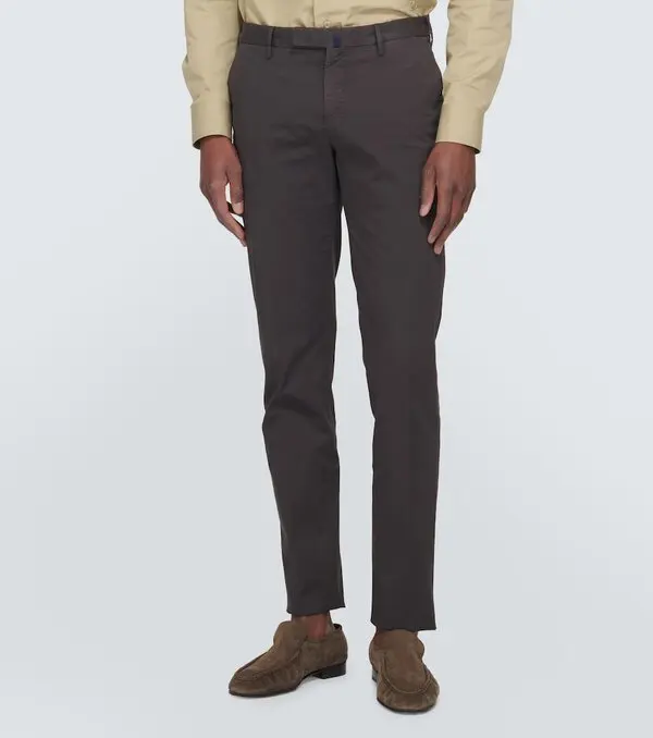 SLOWEAR Incotex Cotton-blend Slim Pants - Grey