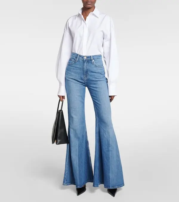 FRAME The Extreme Flare High-rise Jeans - Blue