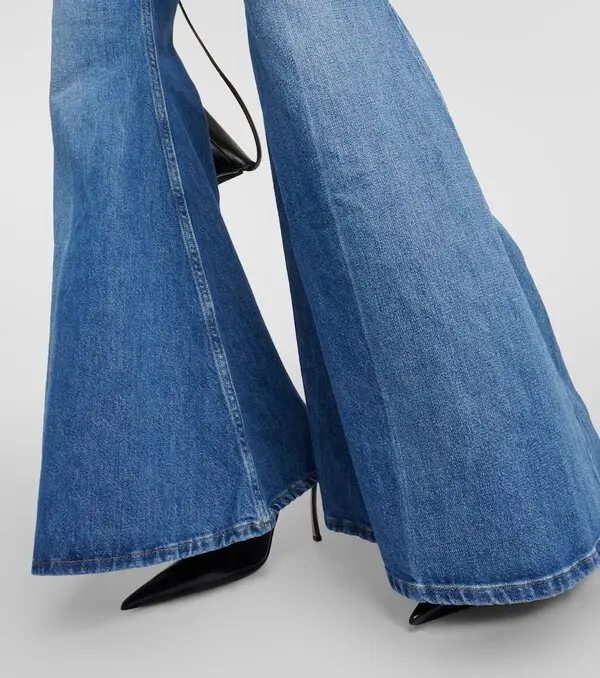 FRAME The Extreme Flare High-rise Jeans - Blue