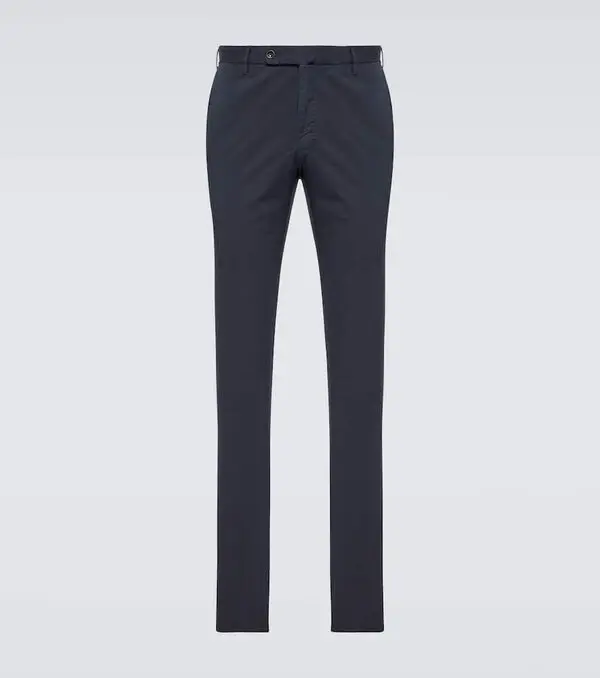 SLOWEAR Incotex Cotton-blend Straight Pants - Blue