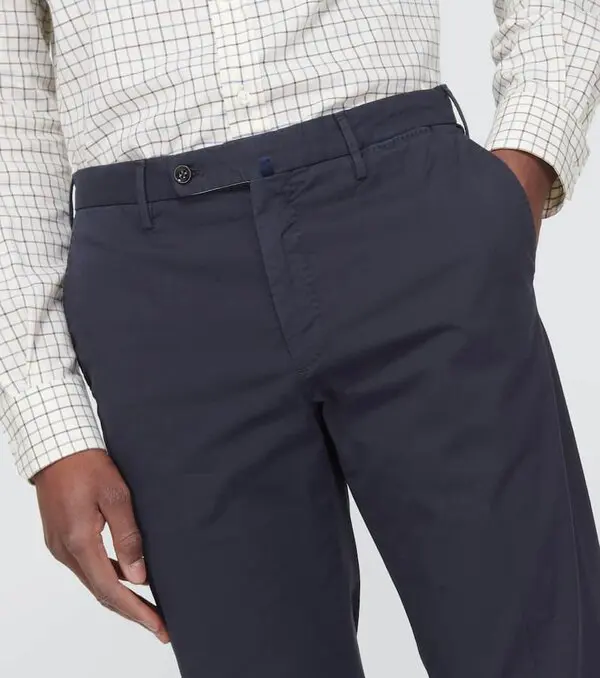 SLOWEAR Incotex Cotton-blend Straight Pants - Blue