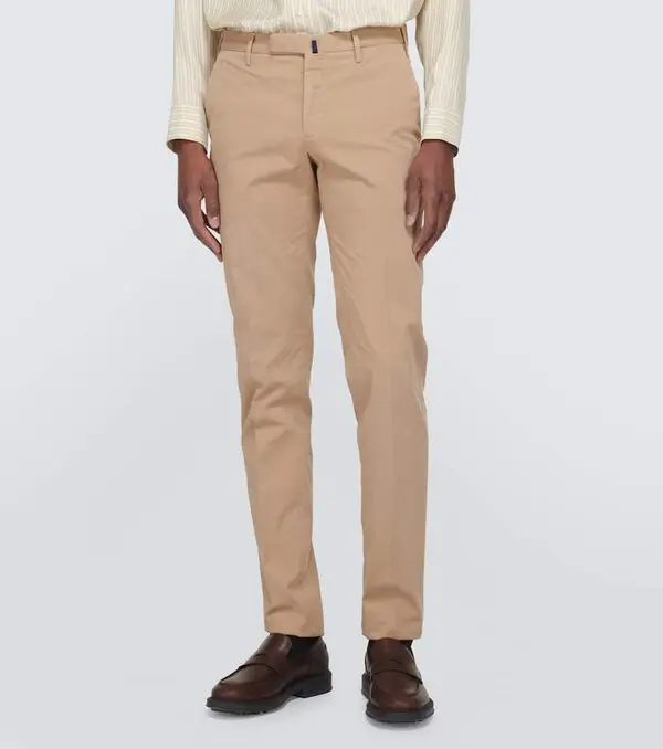 SLOWEAR Slim Fit Cotton-blend Pants - Beige