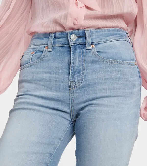 Ag Embroidered Flared Jeans