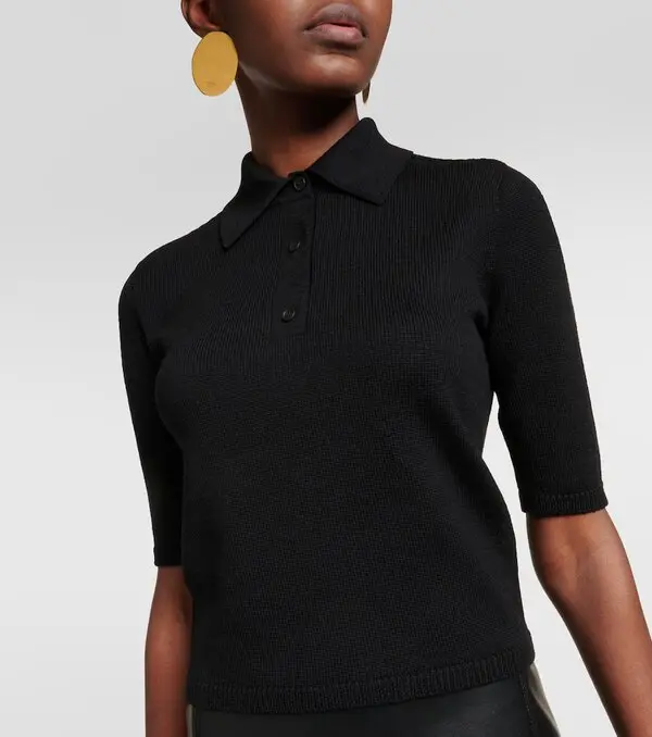 Max Mara Gemma Knitted Wool Polo Shirt