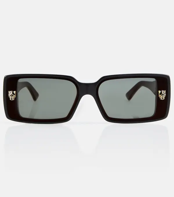 Cartier Panthère De Rectangular Sunglasses - Black