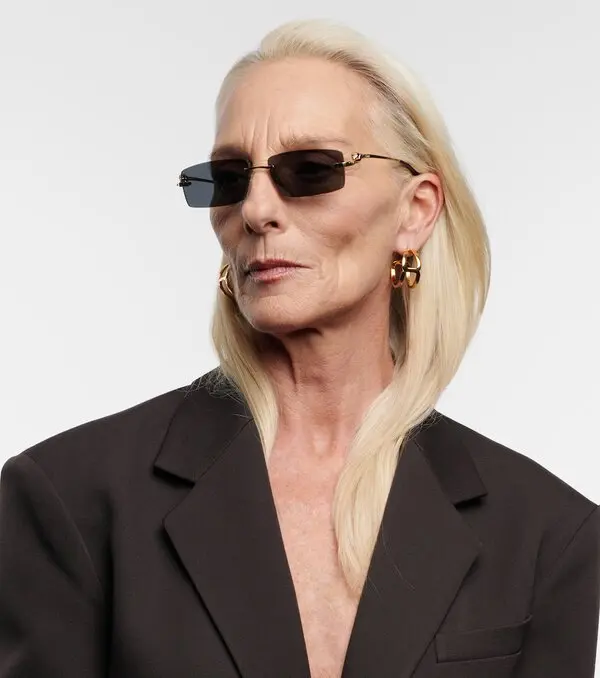 Cartier Panthère De Rectangular Sunglasses - Blue
