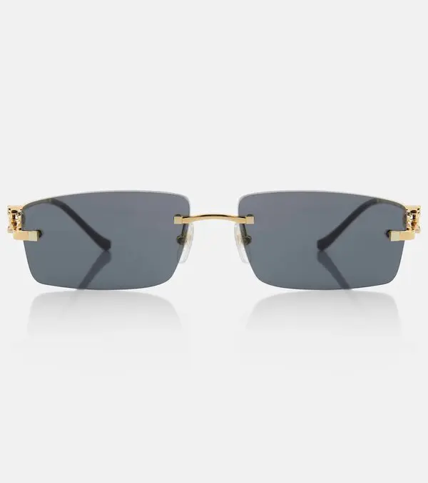 Cartier Panthère De Rectangular Sunglasses - Blue