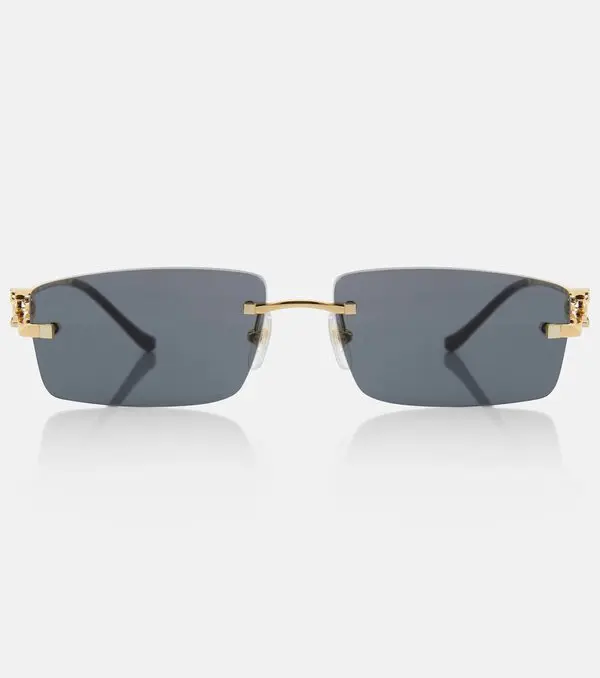 Cartier Panthère De Rectangular Sunglasses - Blue
