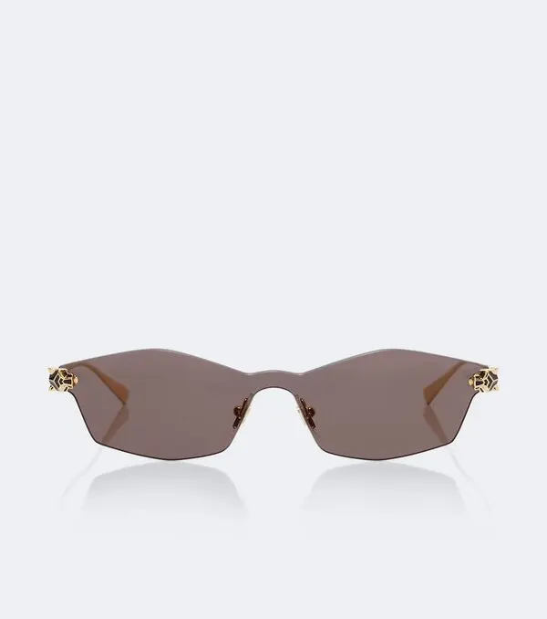 Cartier Panthère De Rectangular Sunglasses - Gold