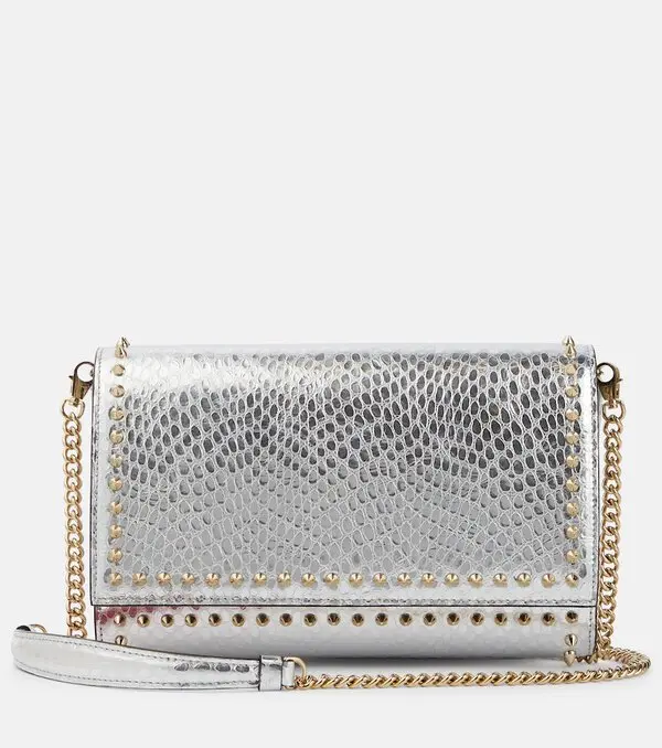 CHRISTIAN LOUBOUTIN Paloma Clutch - Silver