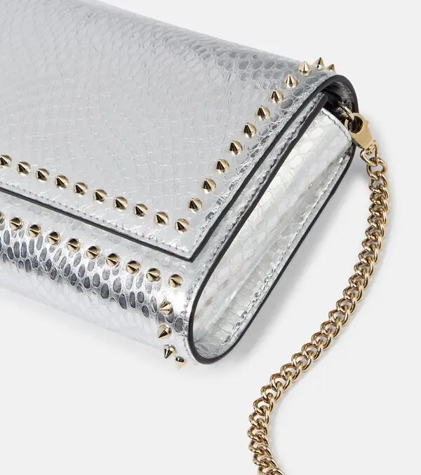 CHRISTIAN LOUBOUTIN Paloma Clutch - Silver