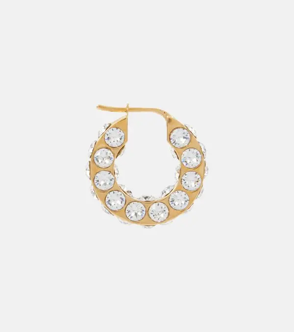 Amina Muaddi Jah Crystal-embellished Hoop Earrings