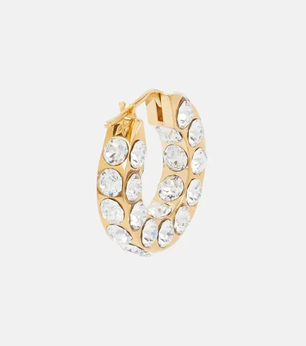 Amina Muaddi Jah Crystal-embellished Hoop Earrings