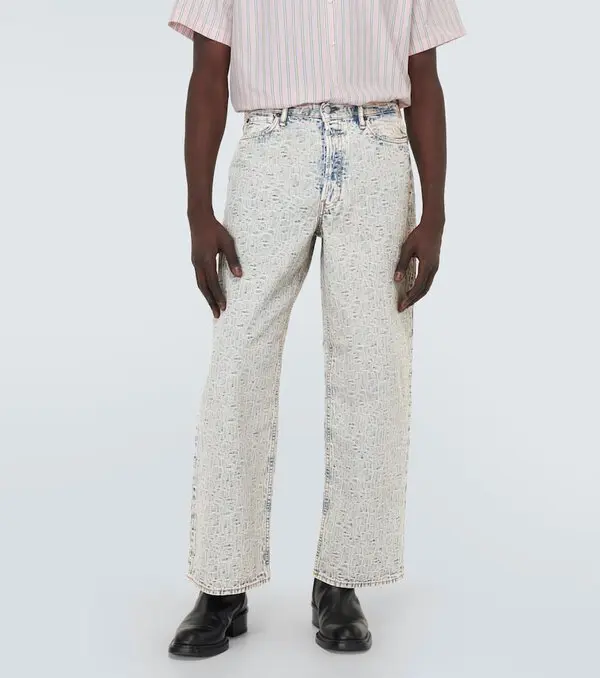 Acne Studios 1981m Monogram Wide-leg Jeans