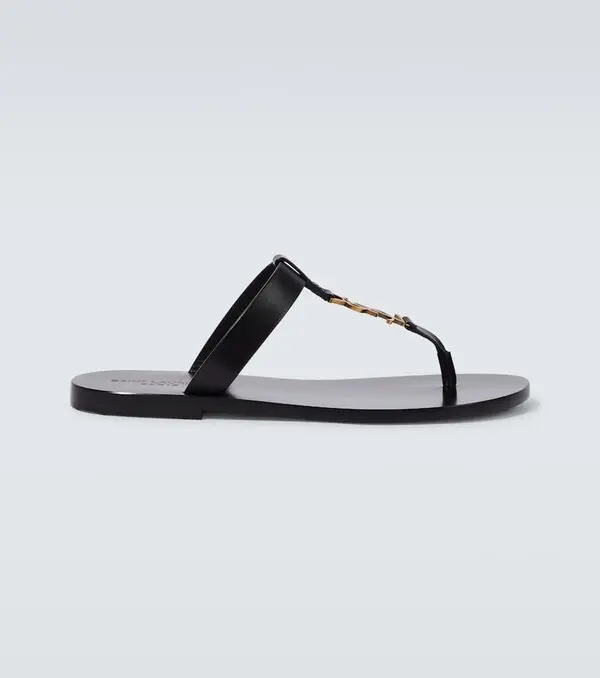 Saint Laurent Cassandre Thong Sandals