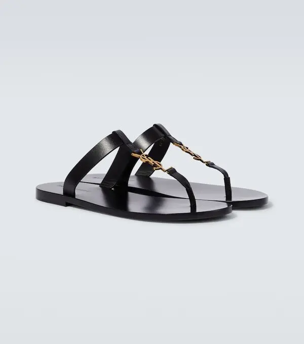 Saint Laurent Cassandre Thong Sandals