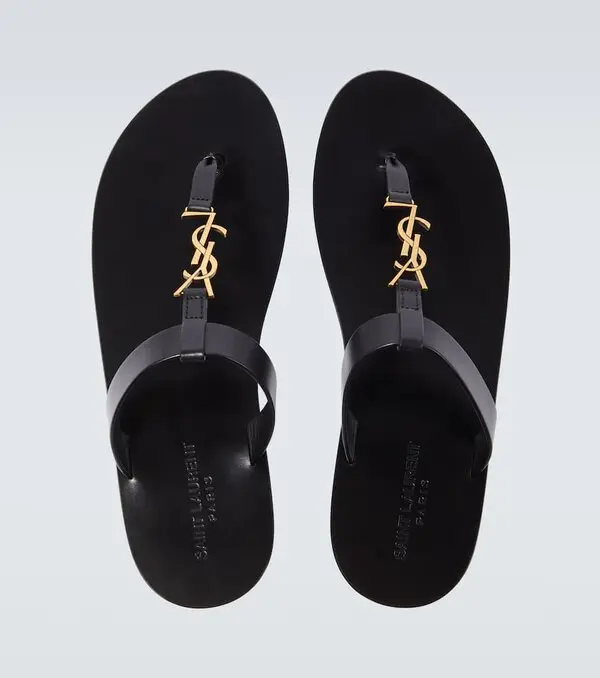 Saint Laurent Cassandre Thong Sandals