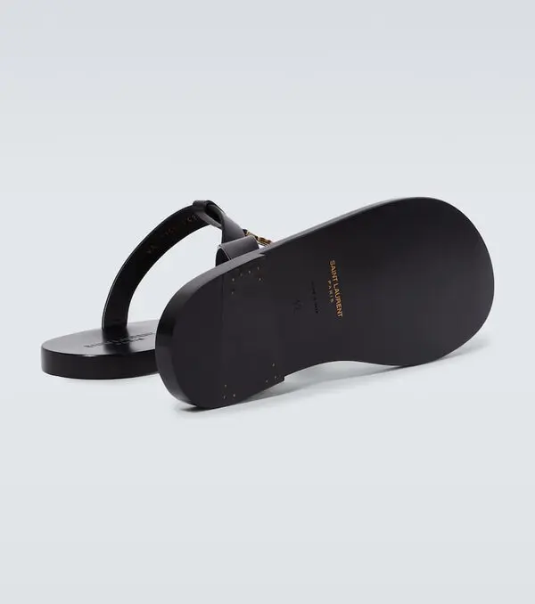 Saint Laurent Cassandre Thong Sandals
