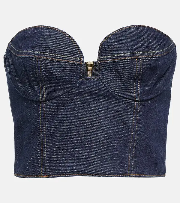 Magda Butrym Denim Bustier - Blue