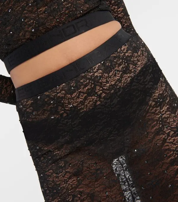 Alessandra Rich Lace Pencil Skirt