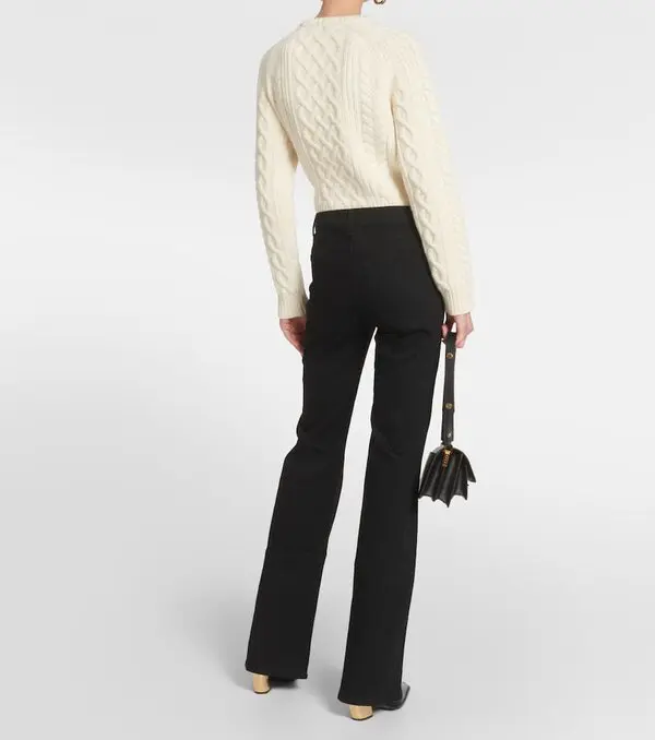 NILI LOTAN Celia High-rise Bootcut Jeans - Black