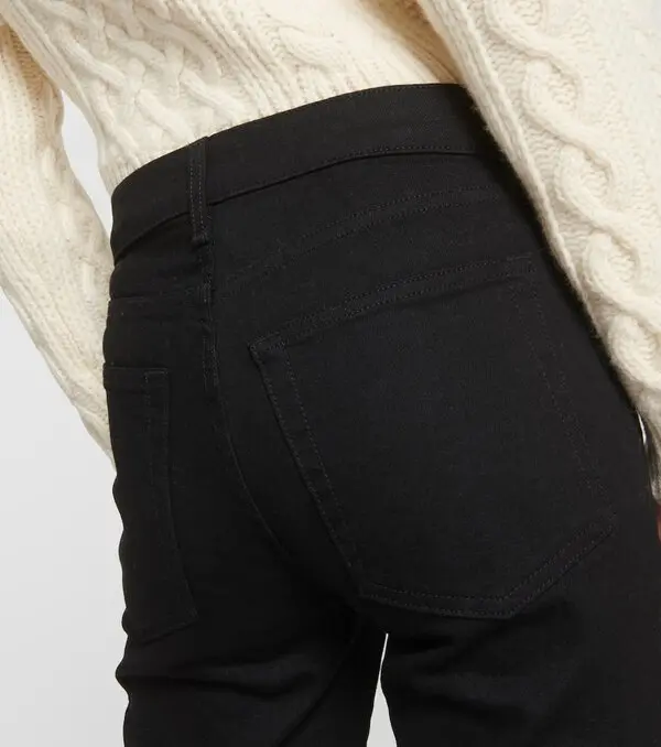 NILI LOTAN Celia High-rise Bootcut Jeans - Black