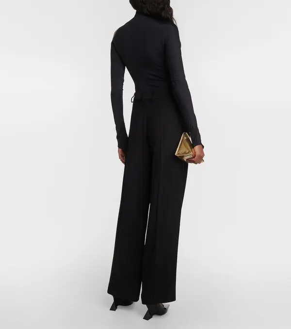 MUGLER Cutout Wide-leg Pants