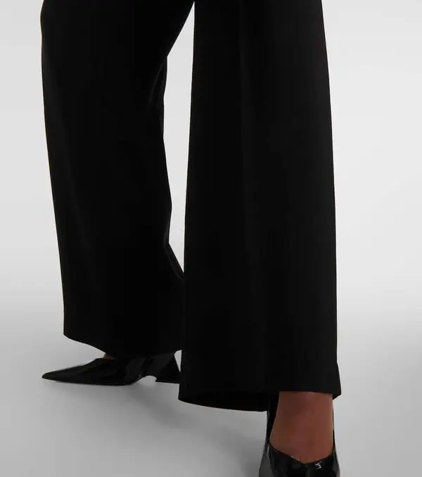 MUGLER Cutout Wide-leg Trousers - Black