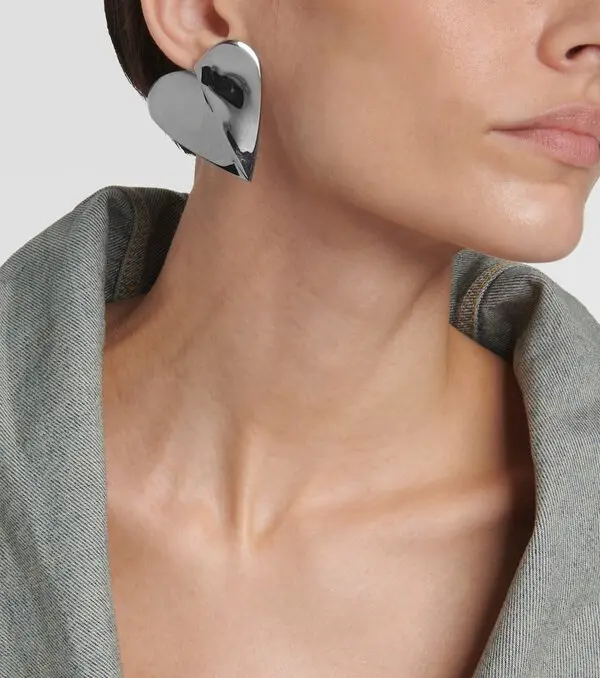 Alaïa Le Coeur Earrings - Silver