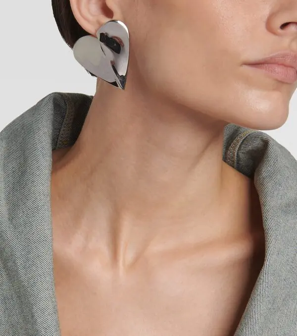 Alaïa Le Coeur Earrings - Silver