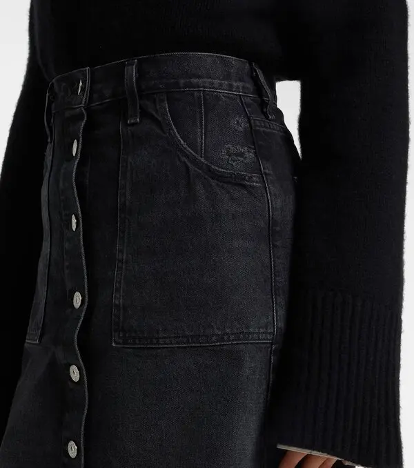 Citizens Of Humanity Denim Midi Skirt - Black