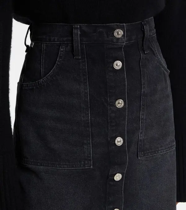 Citizens Of Humanity Denim Midi Skirt - Black